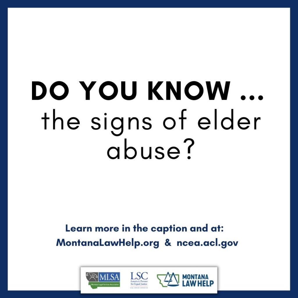 World Elder Abuse Awareness Day - Montana Legal Services Association