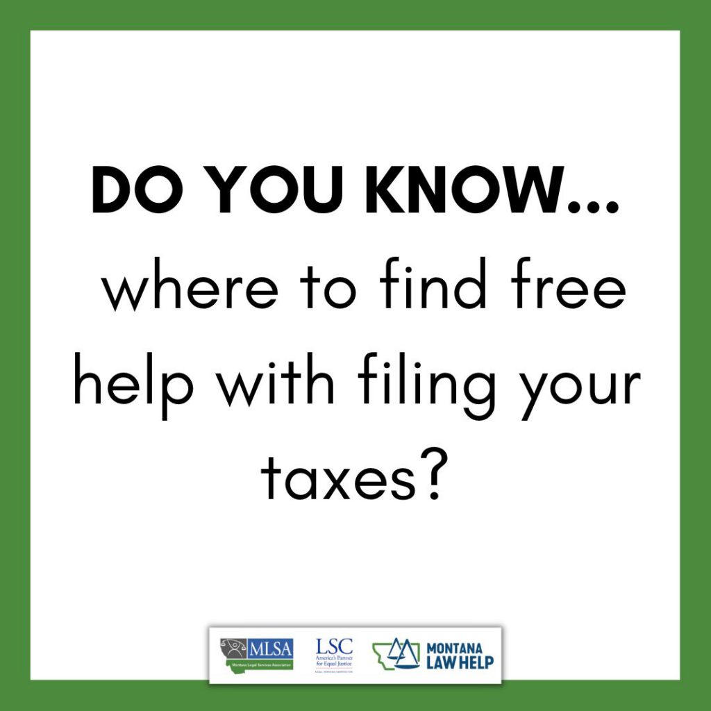 Free Tax Help - Montana Legal Services Association