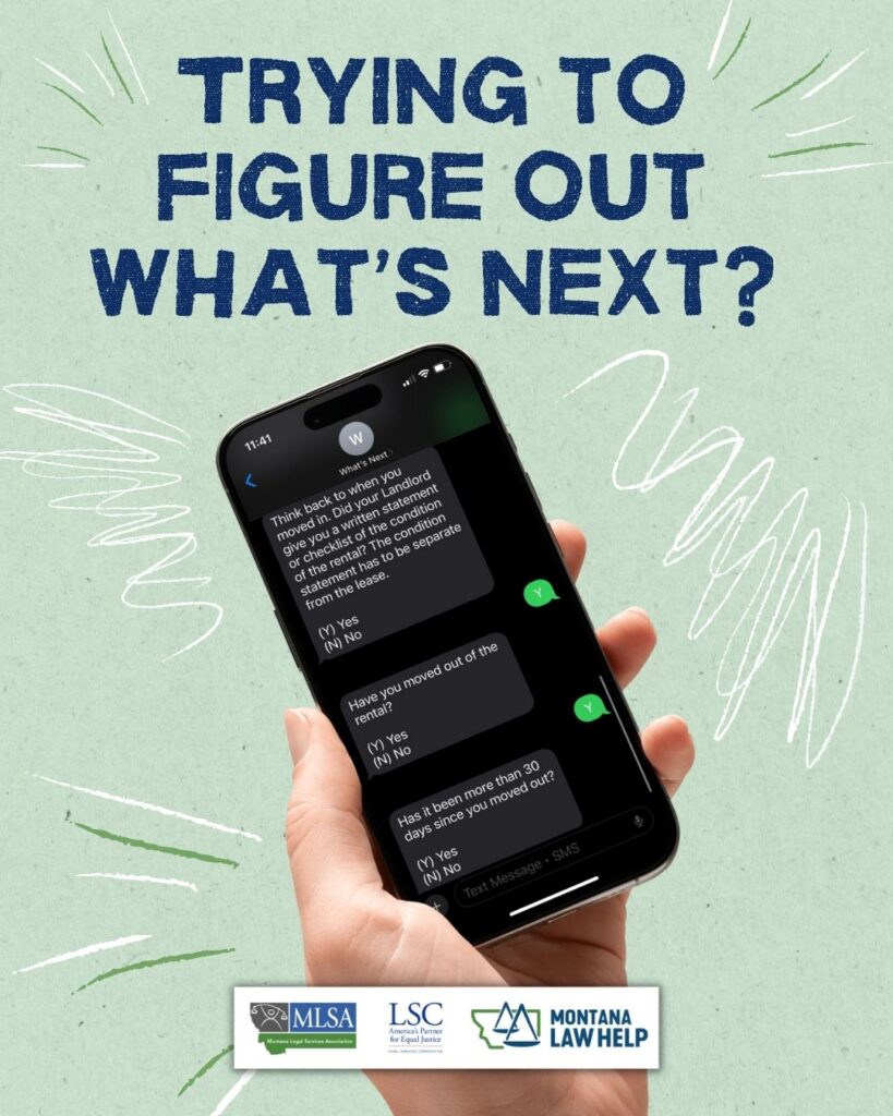 What's Next Text - Montana Legal Services Association