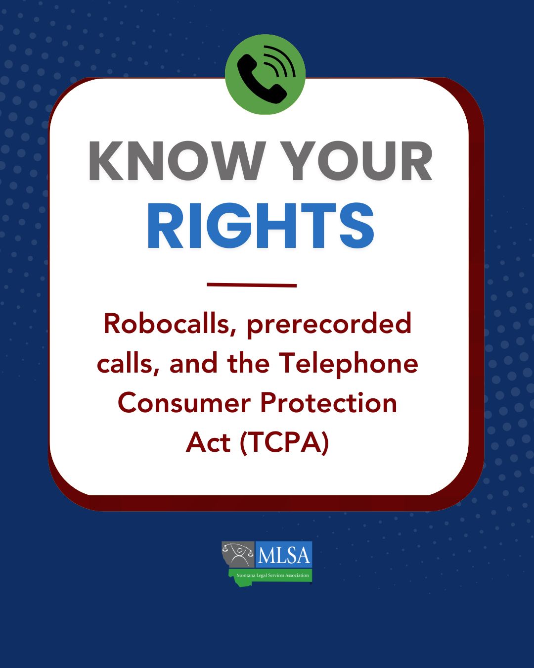 Telephone Consumer Protection Act - Know Your Rights - Montana Legal ...