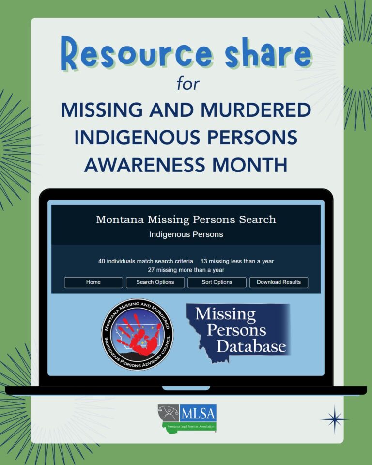 Montana Missing Indigenous Persons Database - Montana Legal Services ...